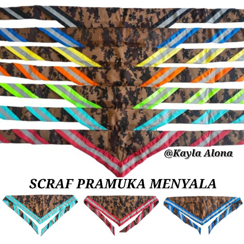 Jual HASDUK PRAMUKA PITA MENYALA / SCRAF PRAMUKA LORENG PITA MENYALA ...