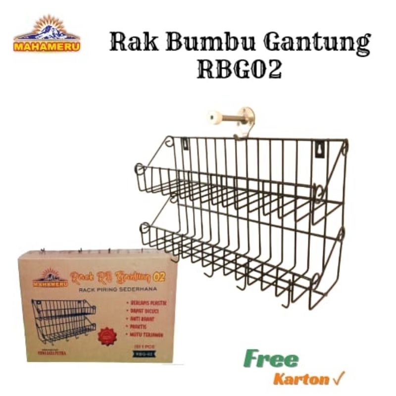 Jual Rak Bumbu Gantung 2 Susun / RB02 Free Kardus | Shopee Indonesia