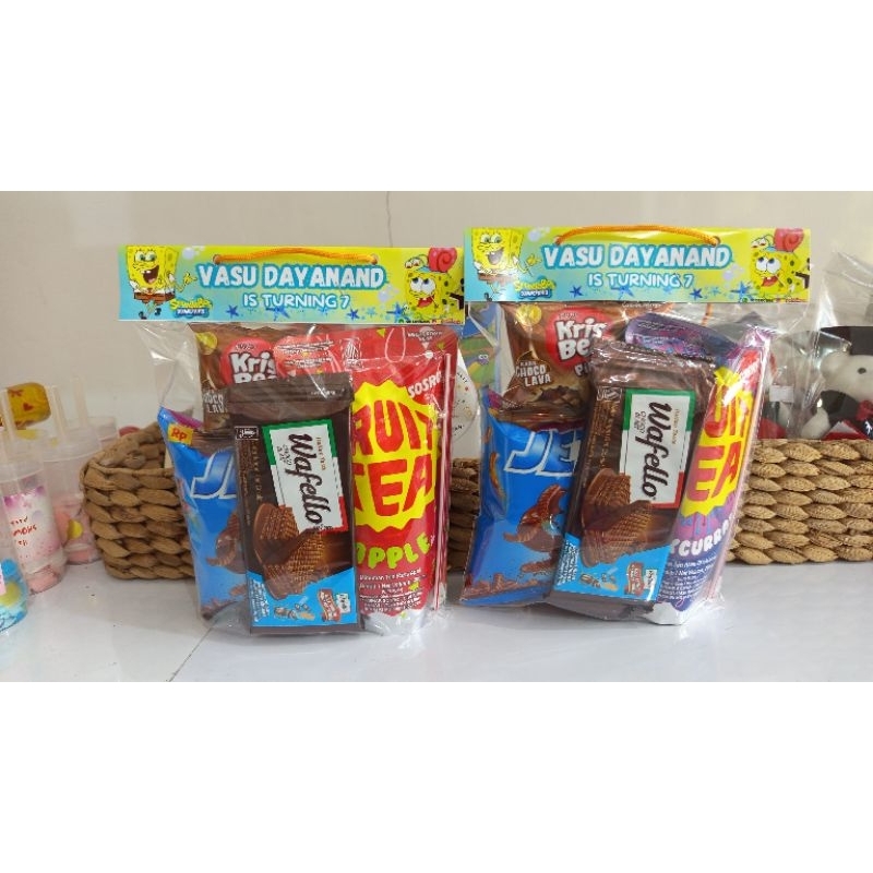Jual Label Snack Custom ( sudah termasuk plastik dan tali ) | Shopee ...