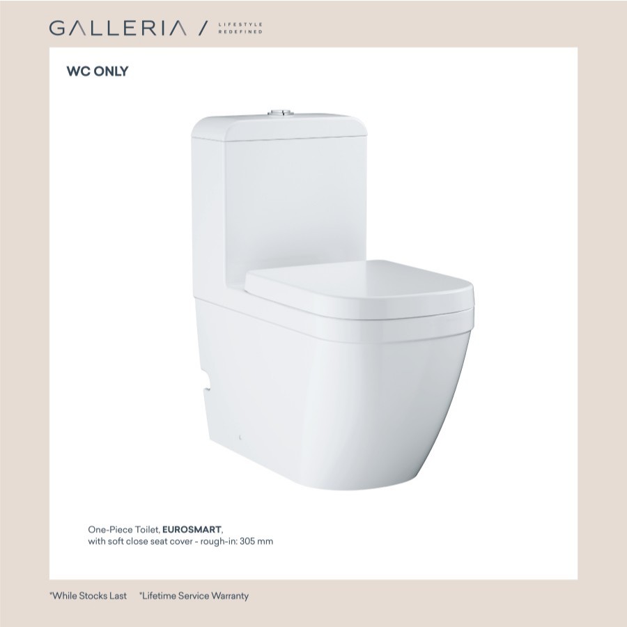 Jual Grohe Eurosmart Floorstanding One Piece Toilet 39119001 / Grohe ...