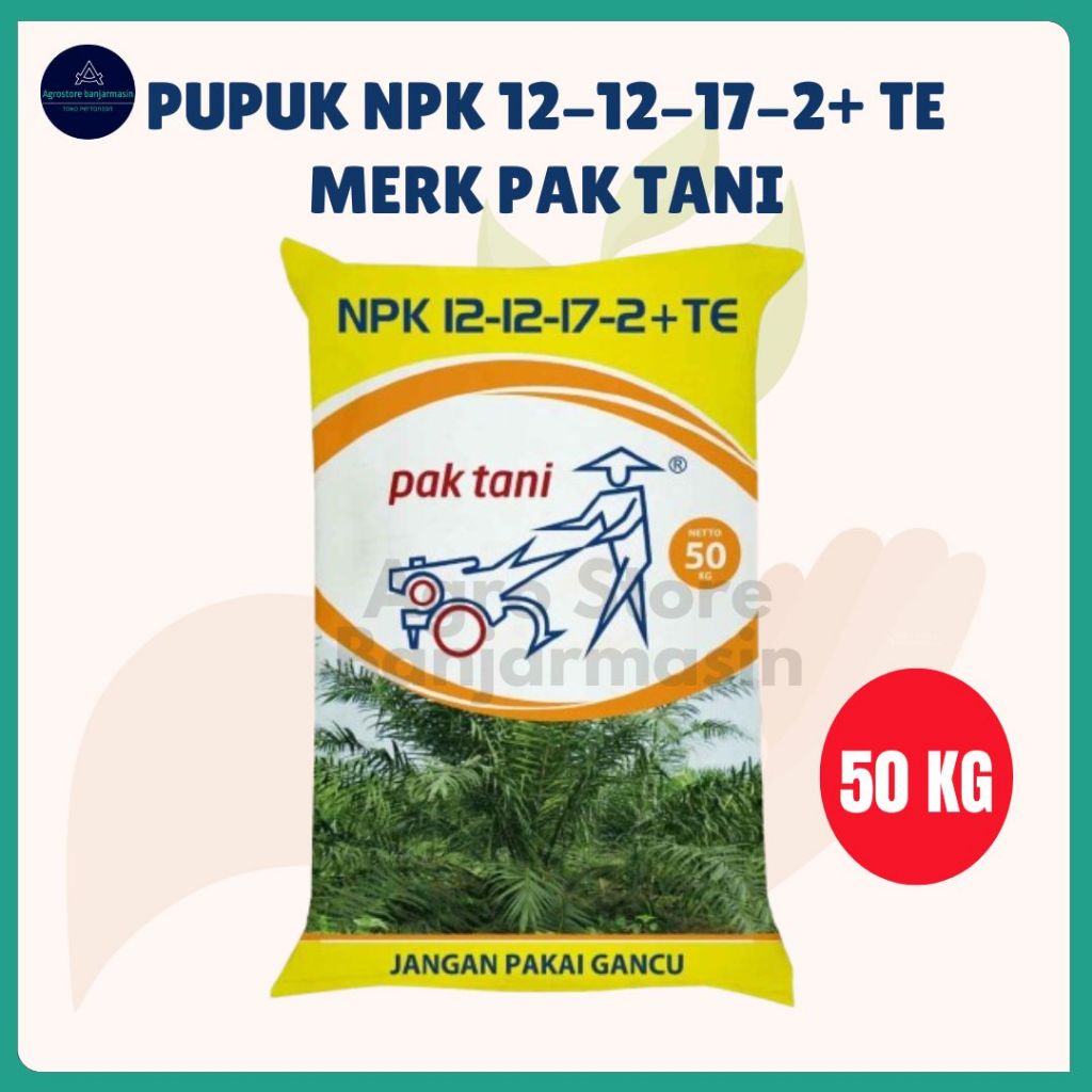 Jual Pupuk NPK 12 12 17 2 TE Pak Tani kemasan 50Kg | Shopee Indonesia