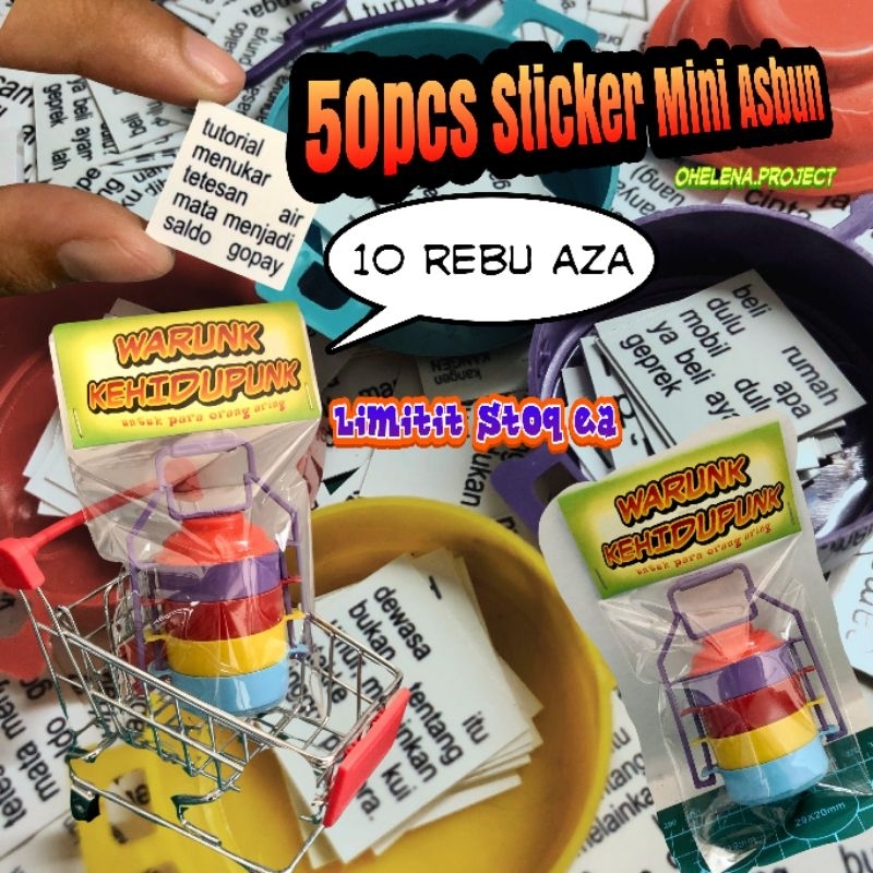 Jual 50-100 PCS STICKER MEME ASBUN MINI RANTANG STIKER PACK KARTUN LUCU ...