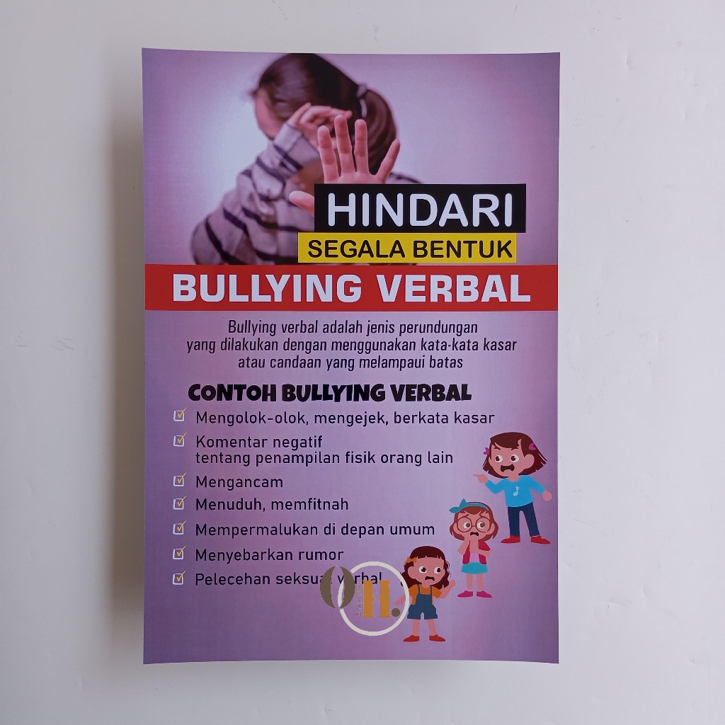 Jual Poster Hindari Segala Bentuk Bullying Verbal - Contoh Bullying ...