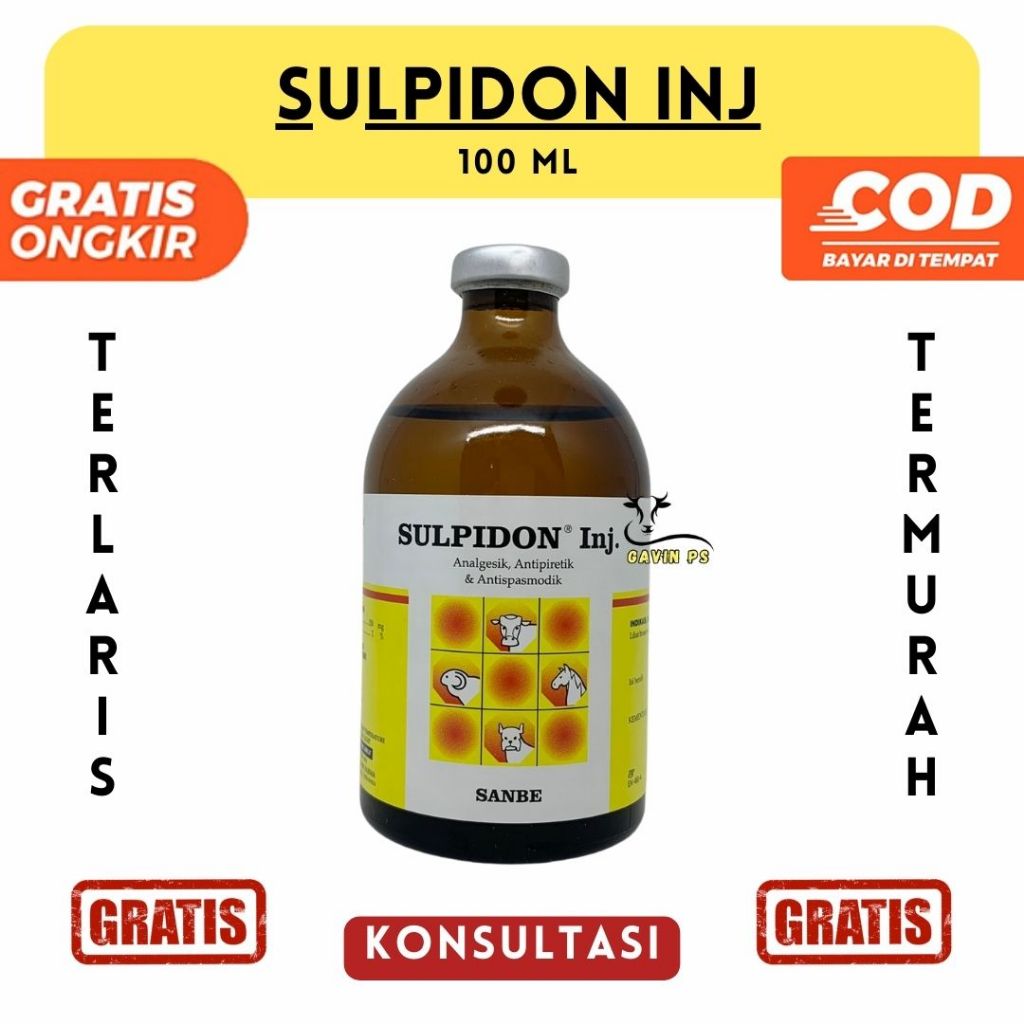 Jual SULPIDON 100ML TERMURAH - Obat Pereda Sakit Hewan Analgesik ...