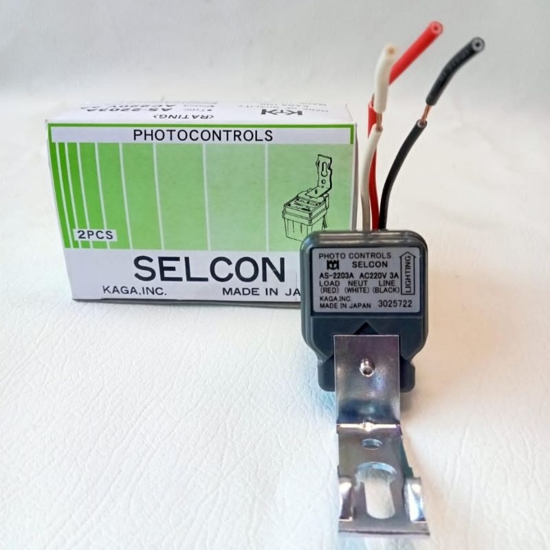 Jual SELCON FOTOSEL 3A 6A SENSOR CAHAYA OTOMATIS / PHOTOCELL 220V 3 ...