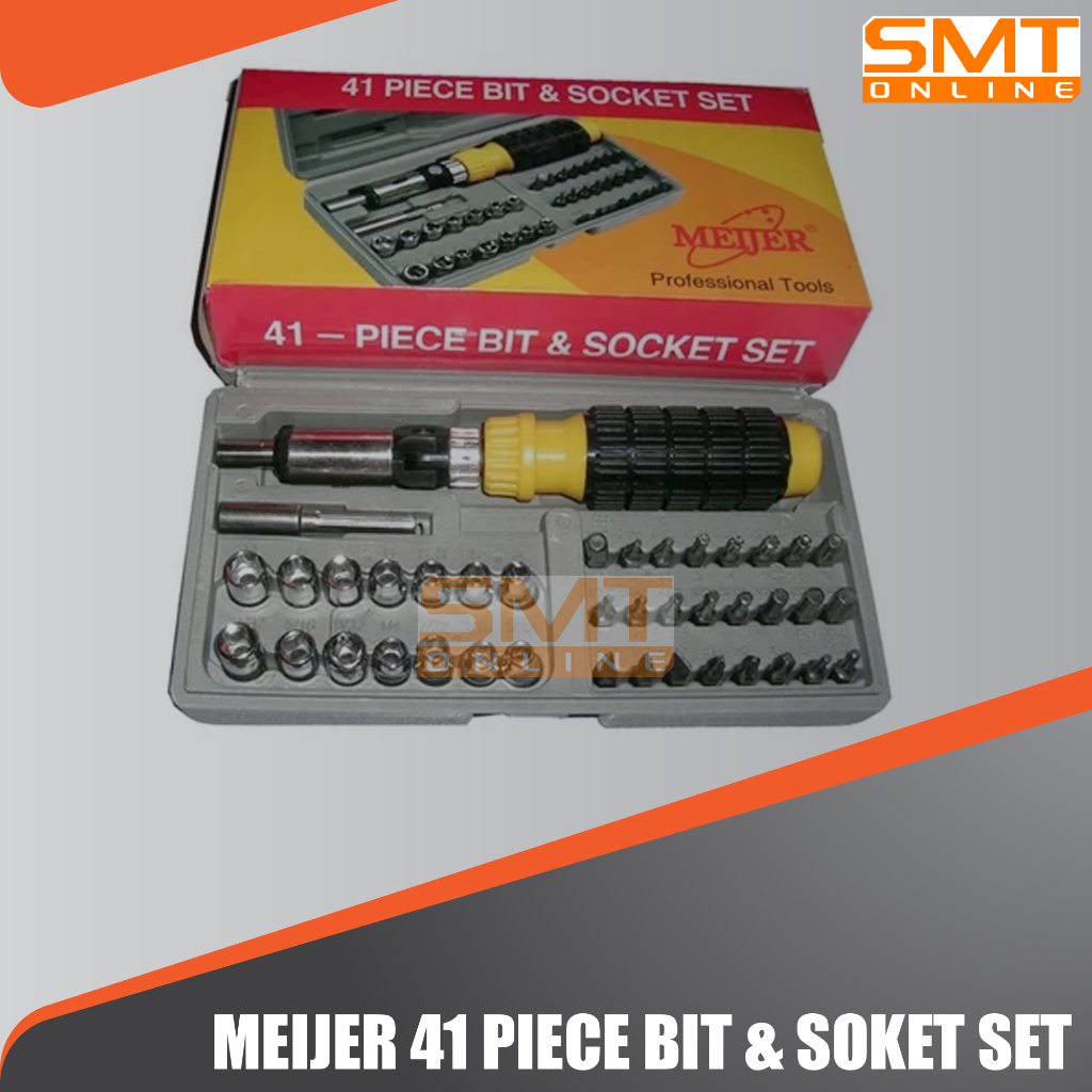 Jual Set Kunci Shock 1/4 Socket + Obeng Socket Set 41 Pcs | Shopee ...