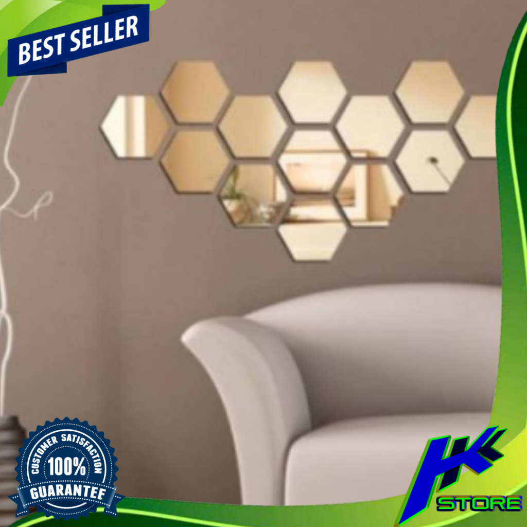 Jual Hexagonal Cermin Tempel Sticker Kaca Hexagonal Segi Enam | Shopee ...