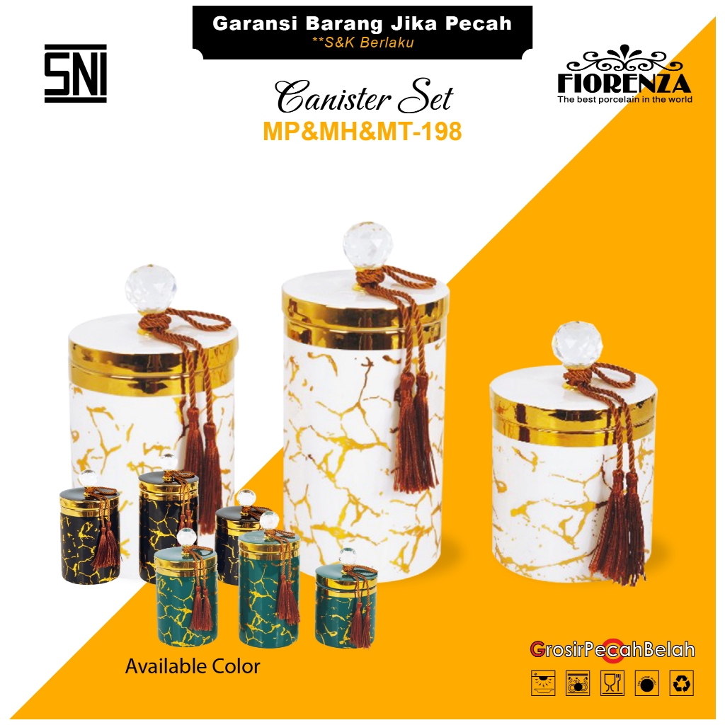 Jual Toples Keramik Set isi 3 Permen Kue Manisan Motif Marble Fiorenza ...