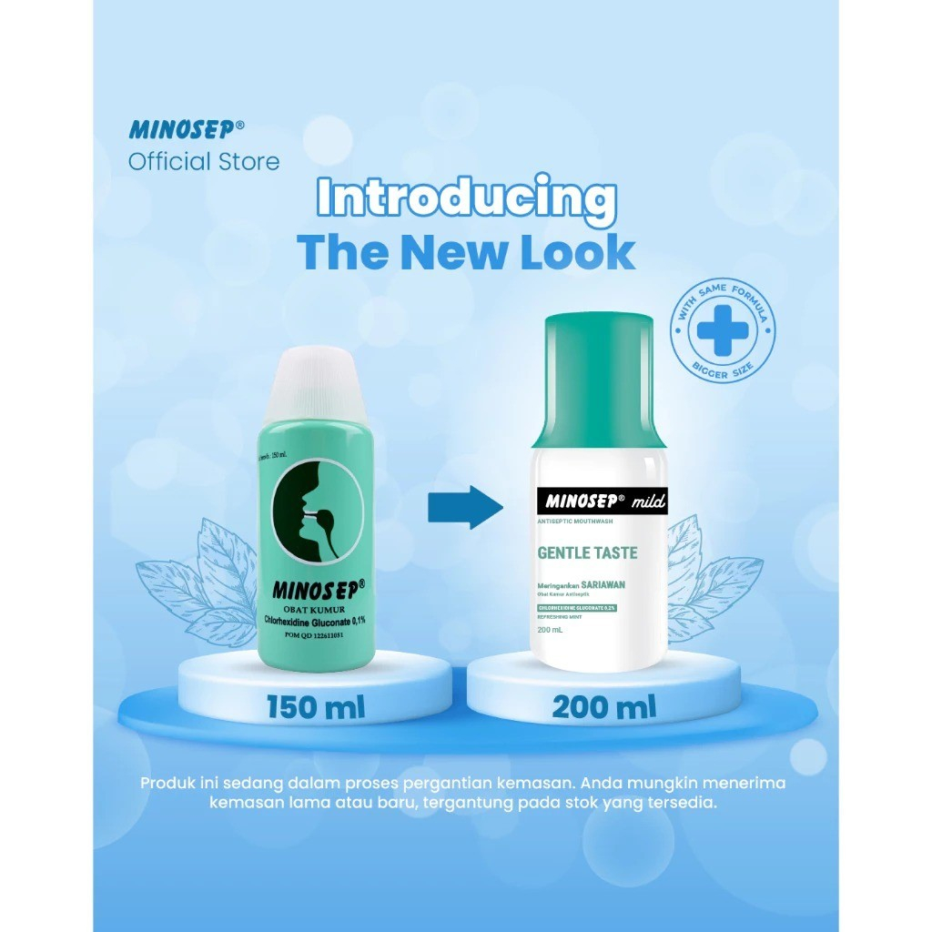 Jual MINOSEP OBAT KUMUR CHLORHEXIDINE GLUCONATE 0.1% 150ML | Shopee ...