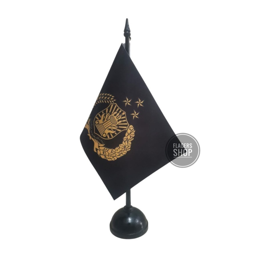 Jual Bendera Meja Polri + Tiang Kayu | Shopee Indonesia