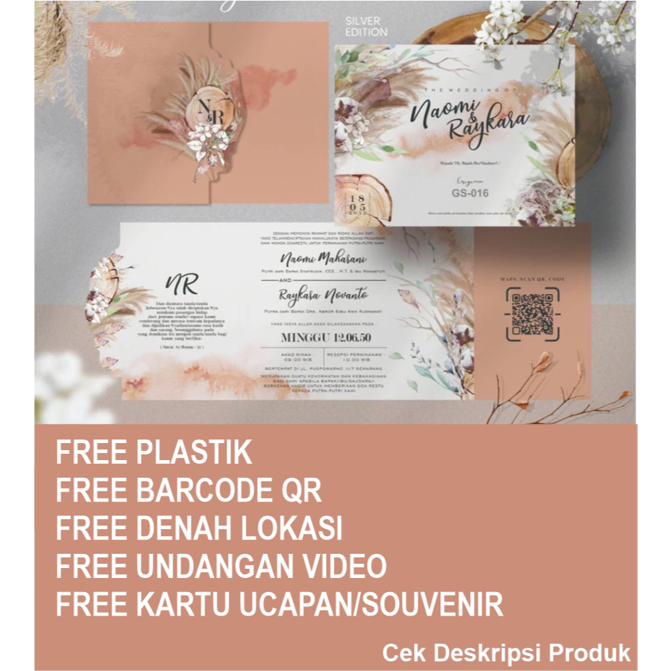 Jual CETAK UNDANGAN PERNIKAHAN MURAH/CETAK KARTU UNDANGAN NIKAH/KARTU ...