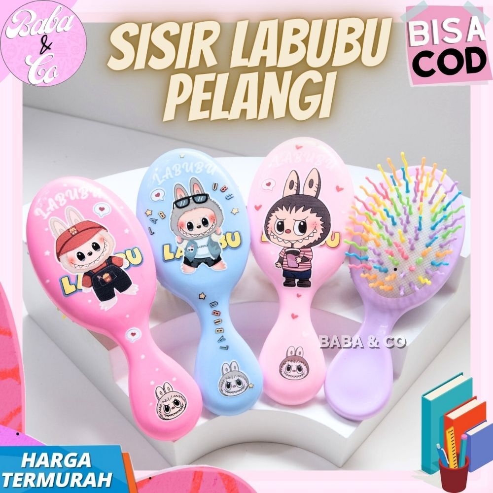 Jual SISIR LABUBU PELANGI RAINBOW SISIR ANAK LABUBU WET BRUSH RAMBUT ...