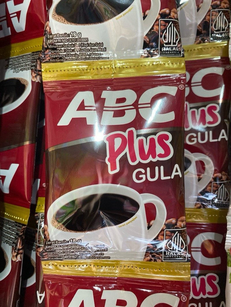 Jual kopi ABC plus gula 18gram 1 renteng isi 10pcs | Shopee Indonesia