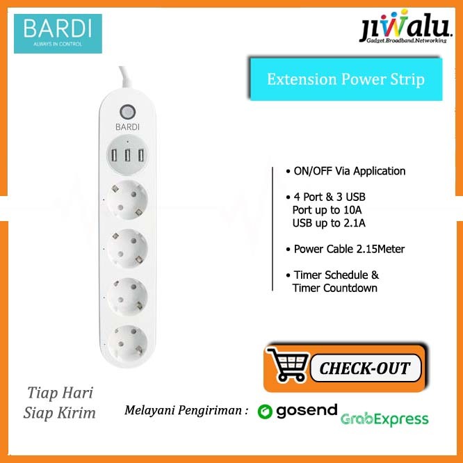 Jual BARDI Smart Power Strip Wifi For IoT Home Automation Stop Kontak Tuya | Shopee Indonesia