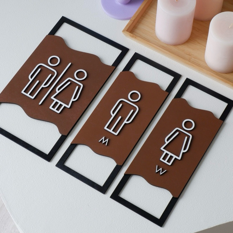 Jual Sign Toilet // Papan kamar mandi man dan woman // Papan Petunjuk ...