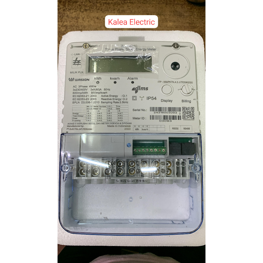 Jual KWH DIGITAL Wasion AC 3 Phase 4 Wire 3x230/400V 3x5(80)A 50Hz ...