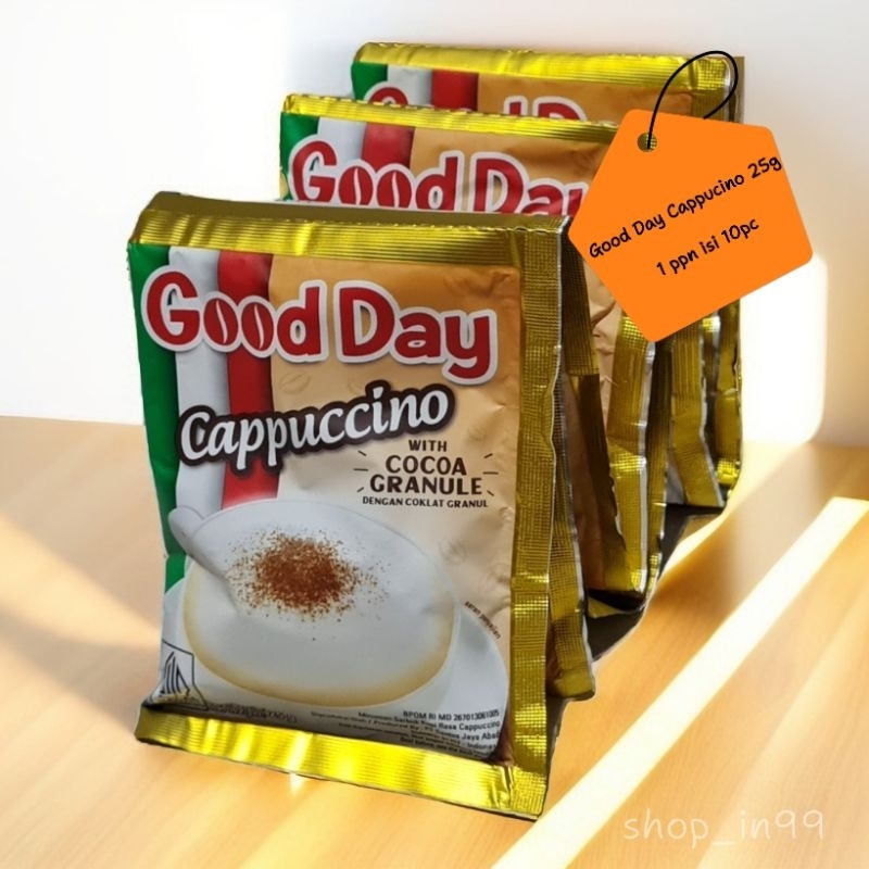 Jual Good Day minuman serbuk kopi rasa Cappucino 25g x 10pc | Shopee ...