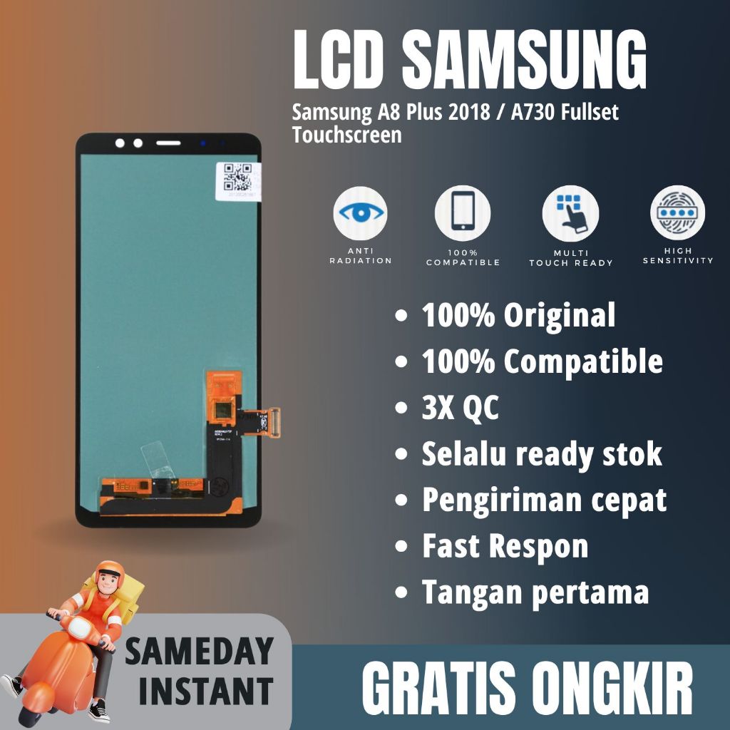 Jual LF - (GARANSI LEM) LCD Samsung A8 Plus 2018 / A730 Fullset Touchscreen | Shopee Indonesia