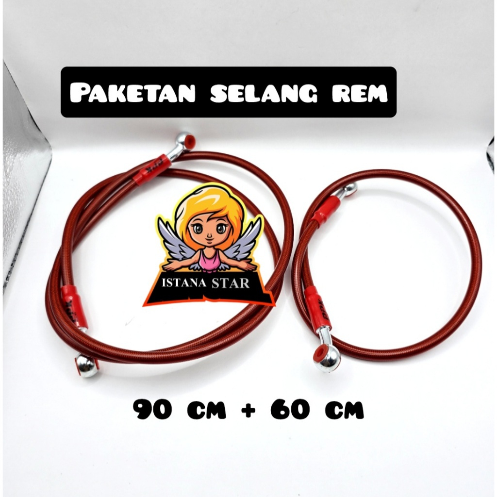 Jual Selang Slang Tali Kabel Rem Cakram Depan Brake Line Carbon Karbon ...