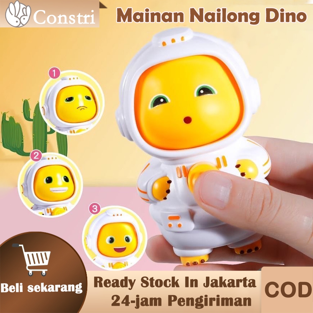 Jual Mainan Nailong Dino Kuning bisa berubah wajah/Dragon Milk Toys ...