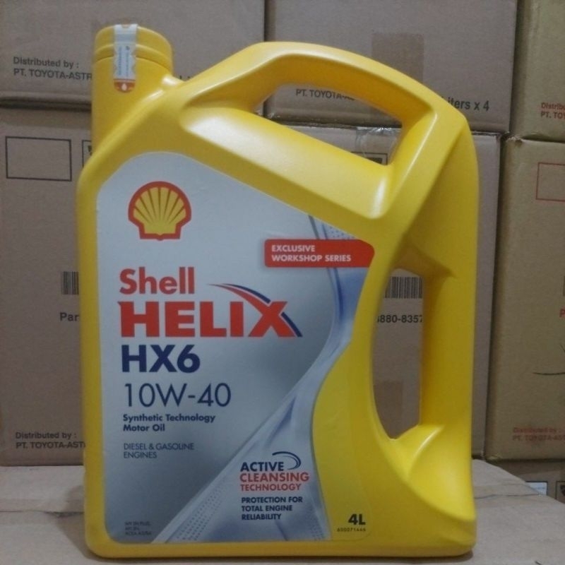 Jual OLI MOBIL SHELL HELIX HX6 10W-40 4 LITER | Shopee Indonesia