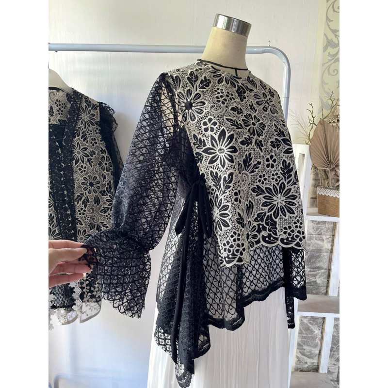 Jual Eliana flower outer brukat prada by elca collection / outer brukat ...