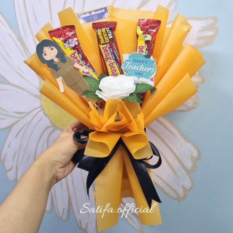 Jual Bouquet Beng Beng Hadiah Hari Guru / Bucket Snack Gift Teacher's ...