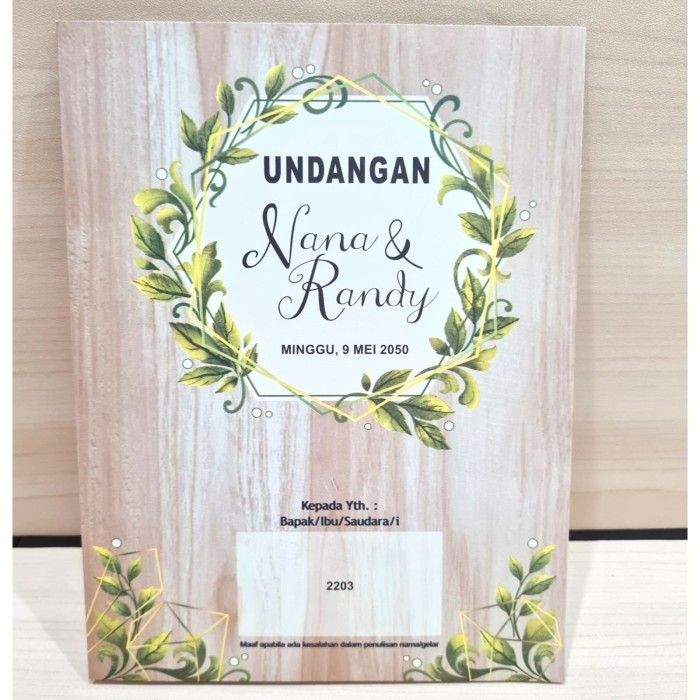 Jual Undangan Pernikahan Model Blanko Rustic kayu elegant premium ...