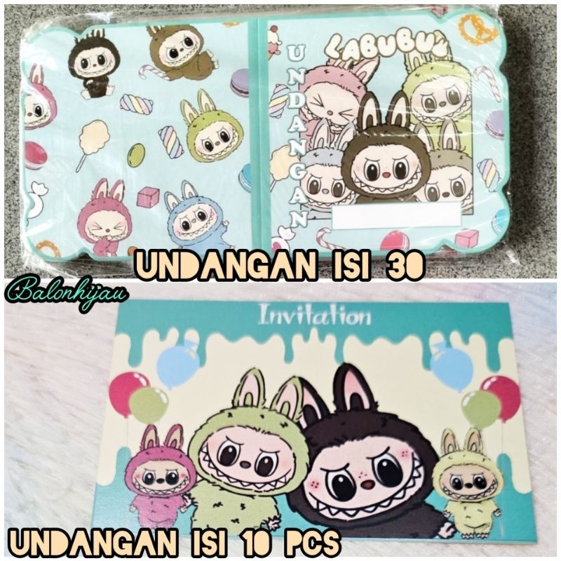 Jual UNDANGAN ULANG TAHUN LABUBU / HAPPY BIRTHDAY INVITATION LABUBU ...