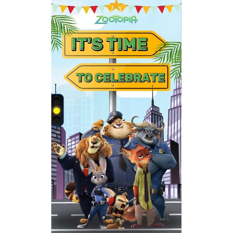 Jual UNDANGAN ULANG DIGITAL VIDEO TEMA ZOOTOPIA | Shopee Indonesia