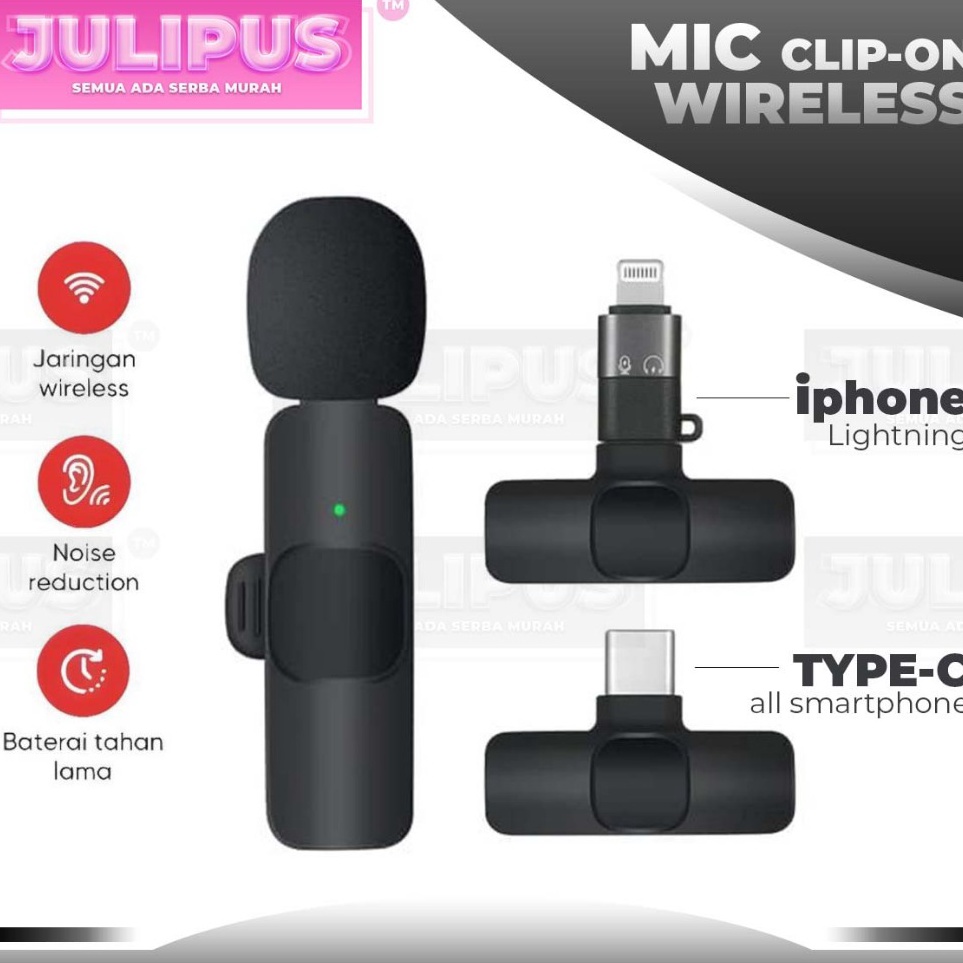 Jual Super Hemat Mic Clip On Youtuber Wireless UsbMic Youtuber ...