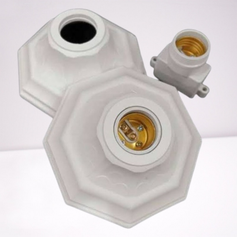 Jual fitting plafon duduk Jumbo Segi 8 putih Terminal Kuningan SNI ...