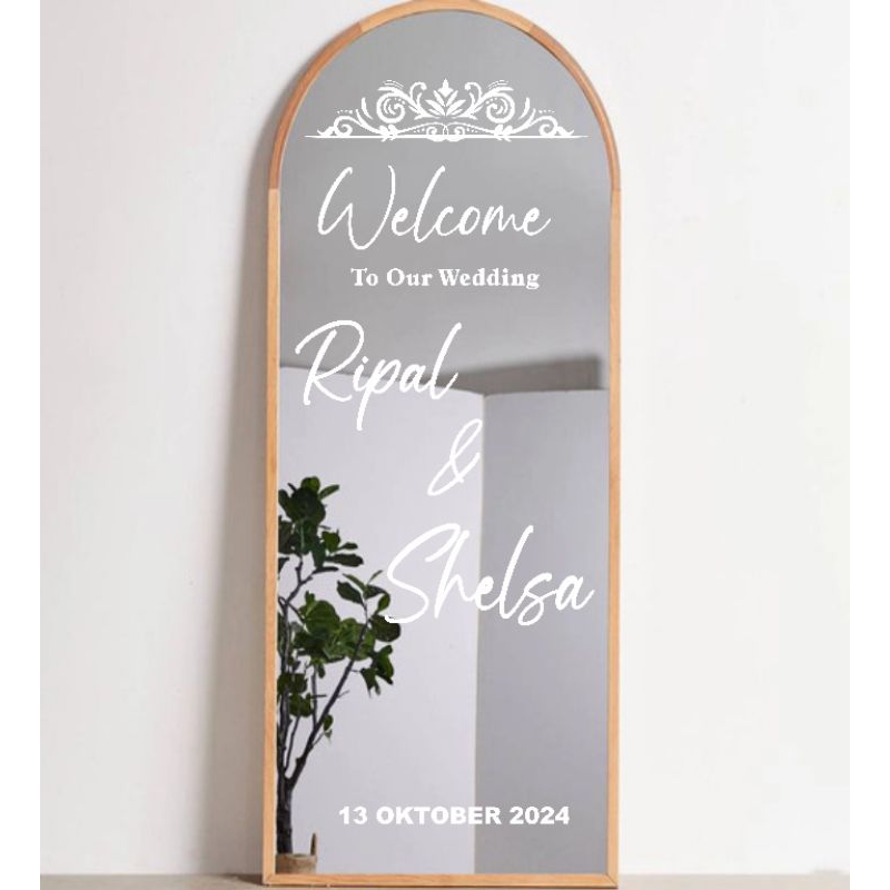 Jual stiker kaca wedding stiker miror kaca wedding stiker custem ...