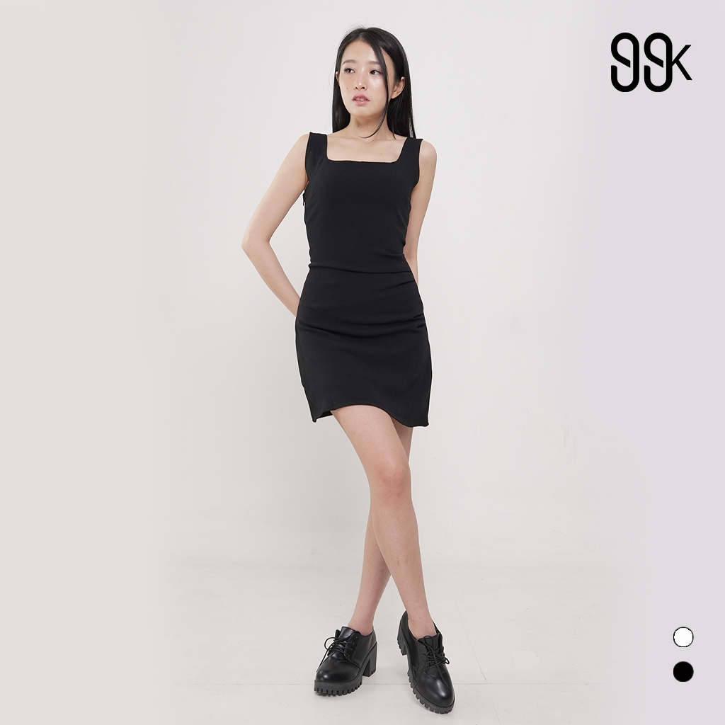 Jual 【Premium】99kOUTLET Dress Mini Casual Bodycon Tanpa Lengan Square ...