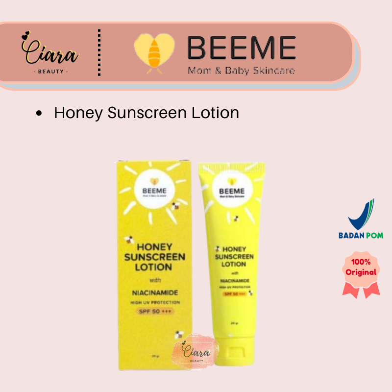 Jual BEEME Honey Sunscreen Lotion With Niacinamide SPF 50++ | Shopee ...