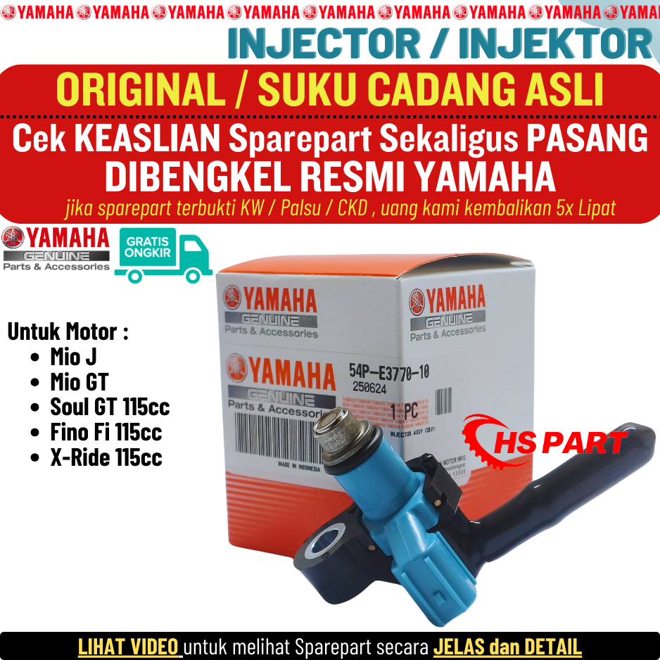 Jual Injeksi Injector Injektor Mio J Mio GT Soul GT Xride Fino Fi 115 54P Asli Original Yamaha ...