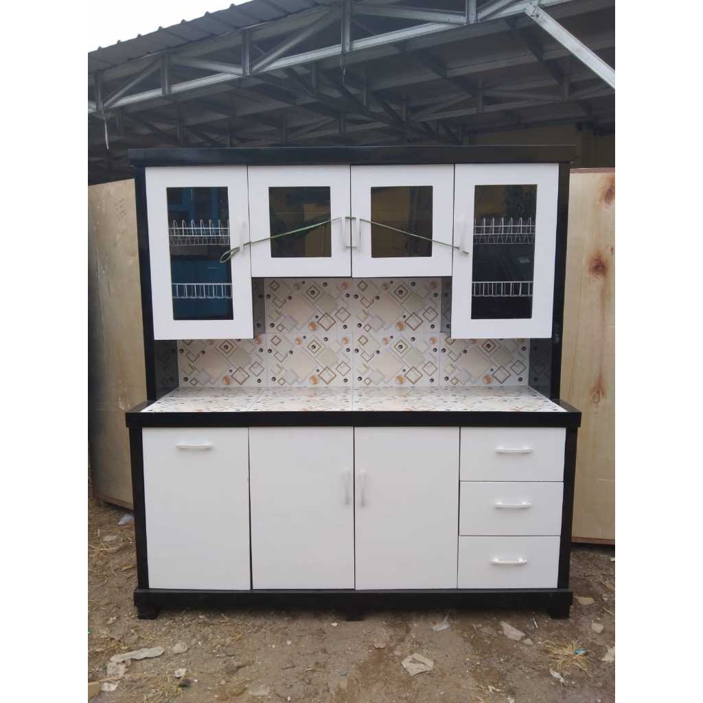 Jual LEMARI PIRING KAYU / RAK DAPUR / KITCHEN SET / RAK PIRING KAYU ...