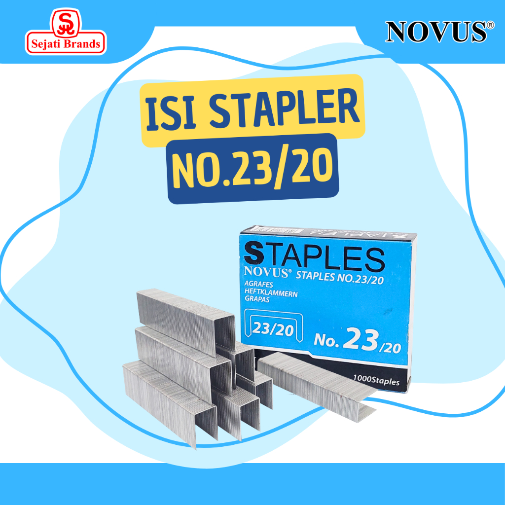 Jual Novus isi staples 23/20/ Stapler 20 mm/ Isi Stapler 23/20 | Shopee ...