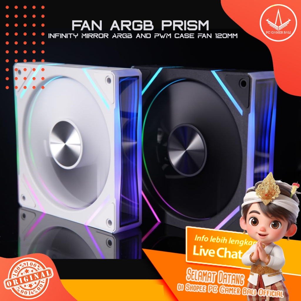 Jual Fan Casing Prism ARGB Reverse / Forward Leopard Ausen 120mm | Shopee Indonesia