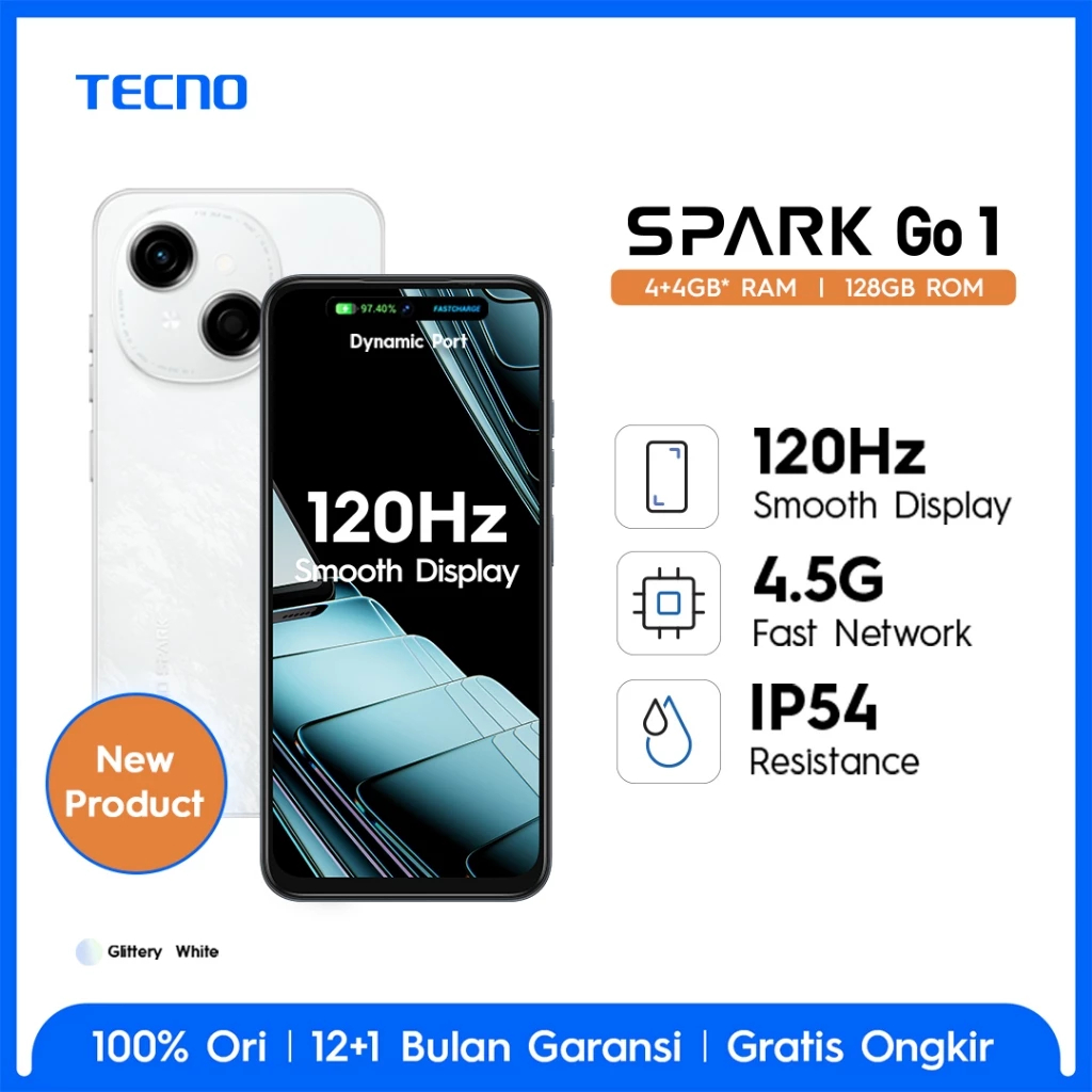 Jual TECNO SPARK GO 1 GO1 4/128GB Garansi Resmi | Shopee Indonesia