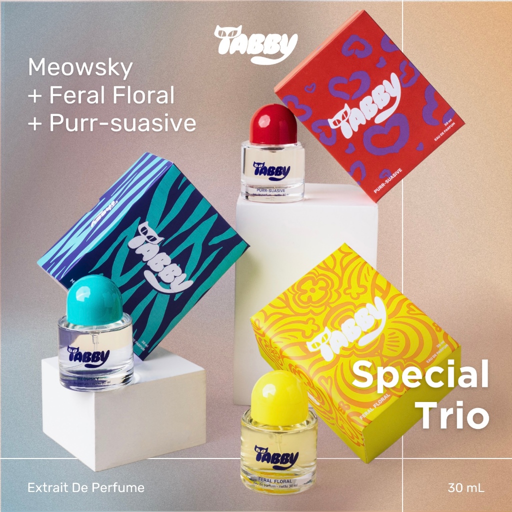 Jual [Special Trio] Tabby Perfume - Purr-suasive + Meowsky + Feral ...