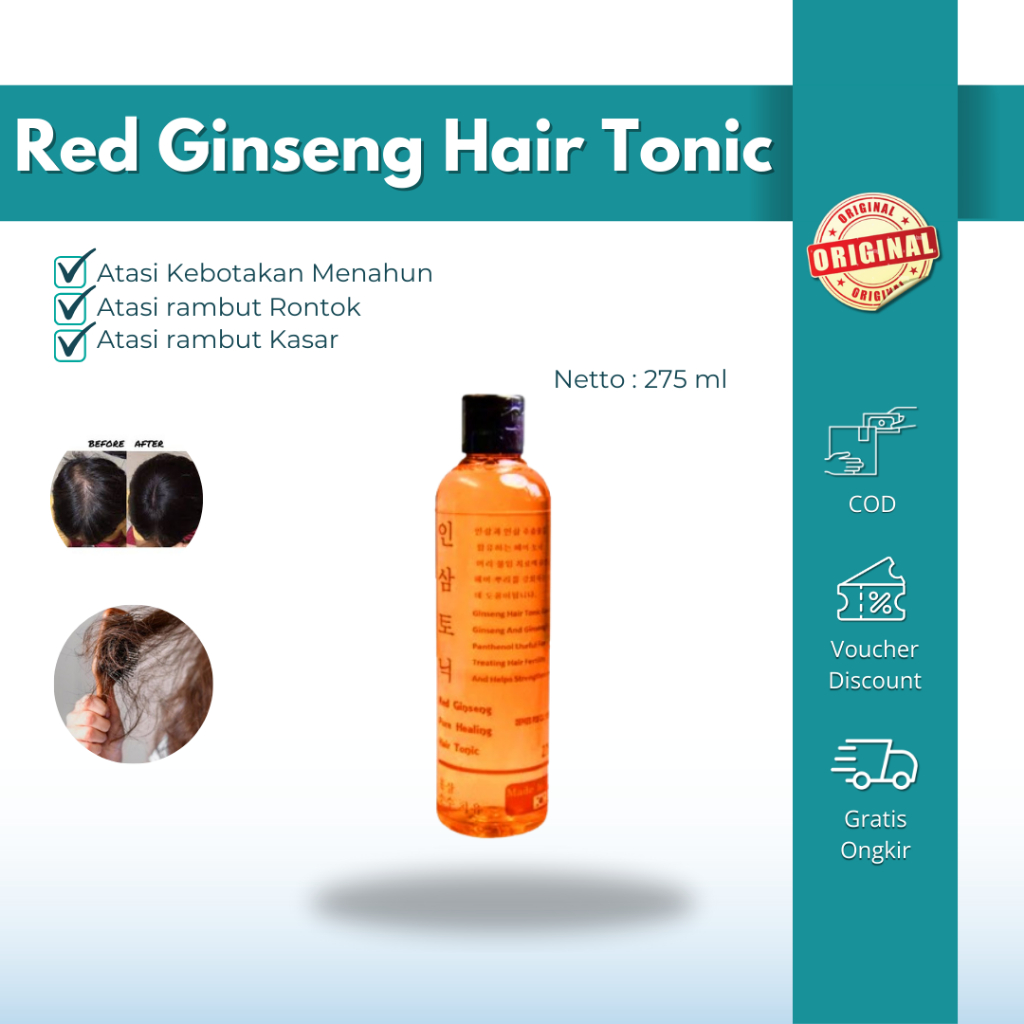 Jual Red Ginseng Pure Healing Hair Tonic 275 ml | Mengatasi Rambut ...