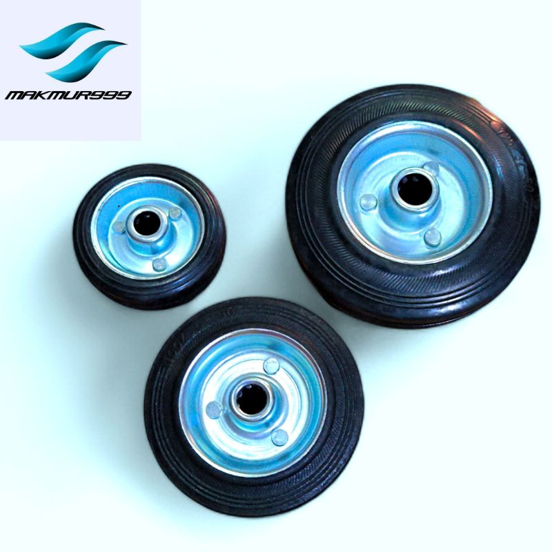 Jual roda karet troli ukuran 3 inch 4 inch 5 inch | Shopee Indonesia