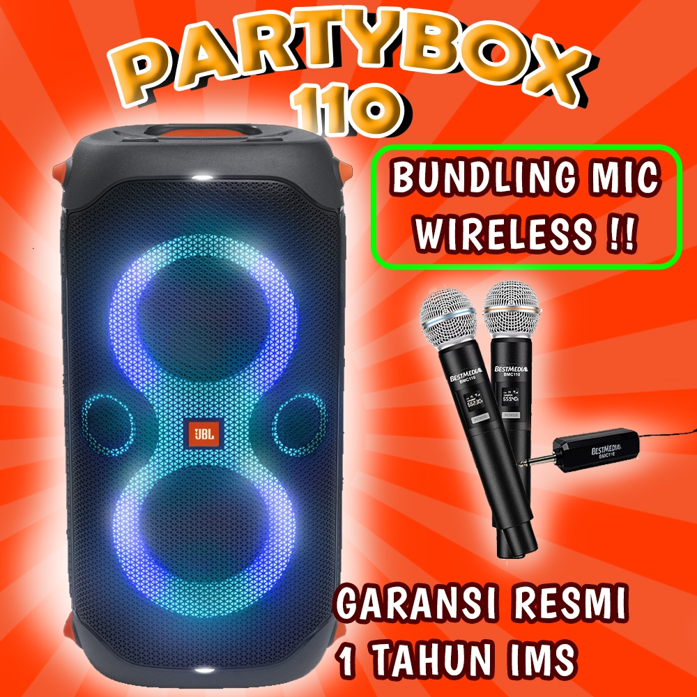 Jual JBL PartyBox 110 Speaker Bluetooth Portable Partybox110 Party Box PB110 | Shopee Indonesia