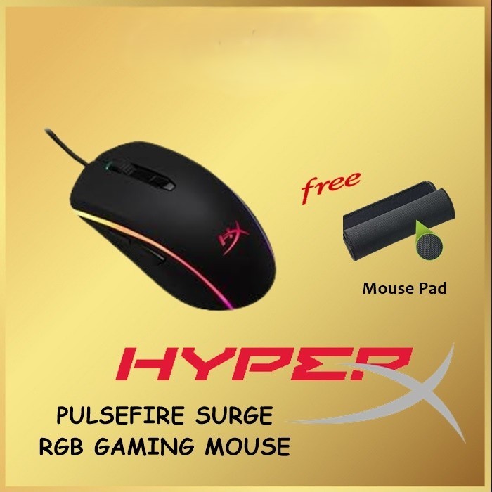 Jual Kingtson HyperX RGB Gaming Mouse HX-MC002B Pulsefire Surge HX ...