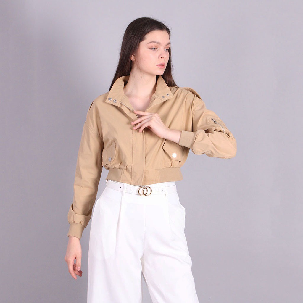 Jual Magnolia Collection Cropped Jacket | Shopee Indonesia