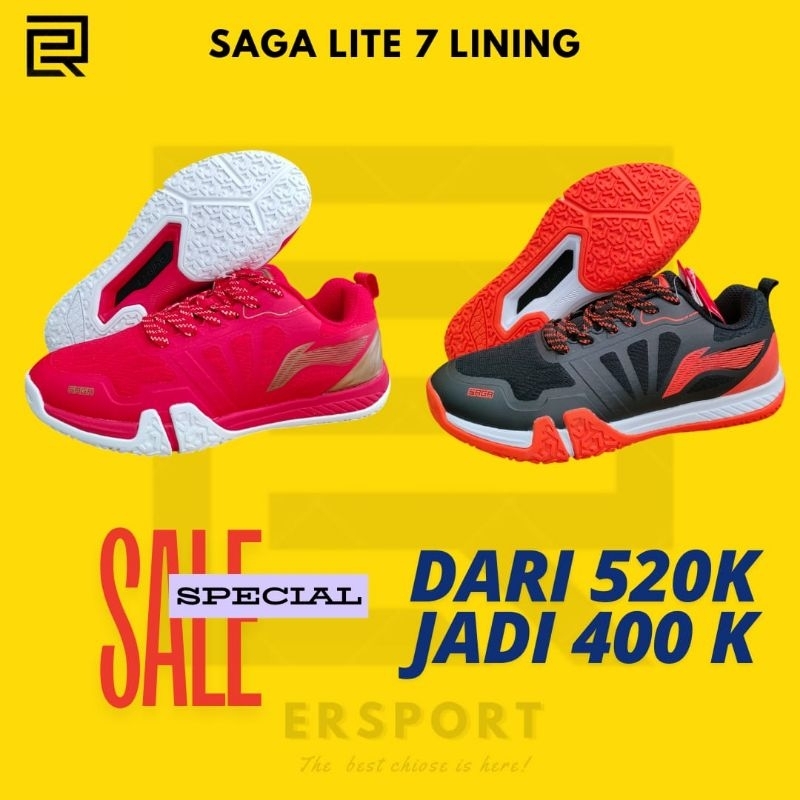 Jual Sepatu Saga Lite 7 Lining Original | Shopee Indonesia
