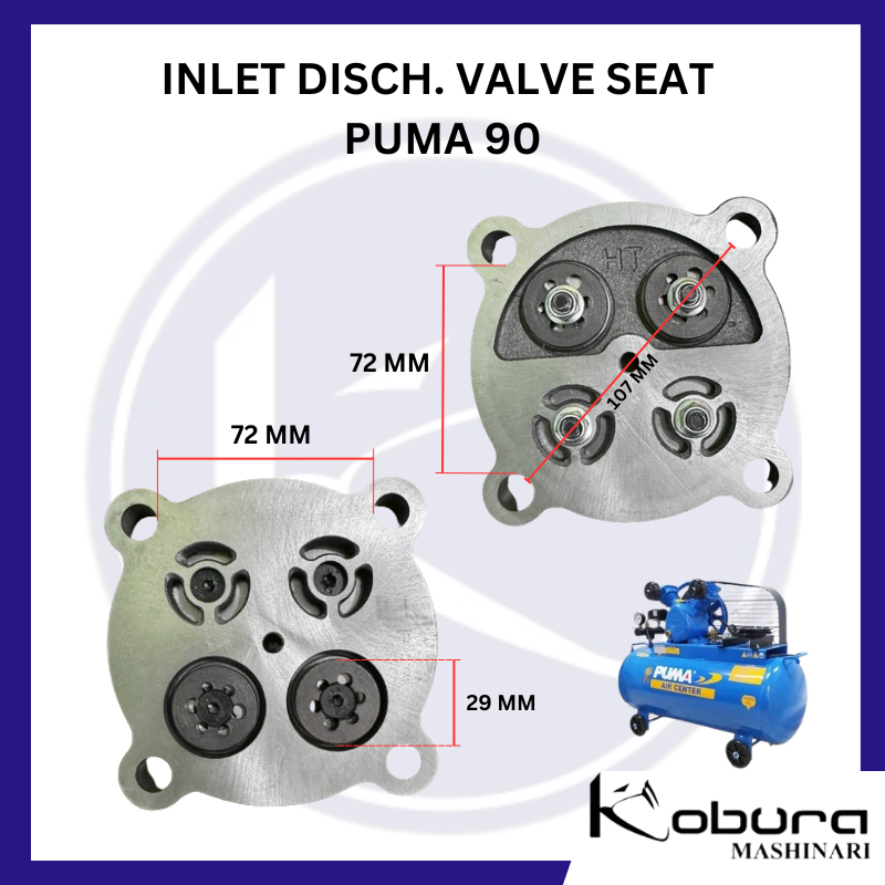 Jual Inlet Discharge Valve Seat PUMA 90 Valve Assy Klep Kompresor Angin ...