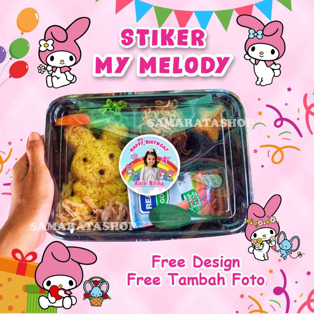 Jual Stiker Ulang Tahun Anak Melody Stiker Bento Custom Foto Anak Ultah ...