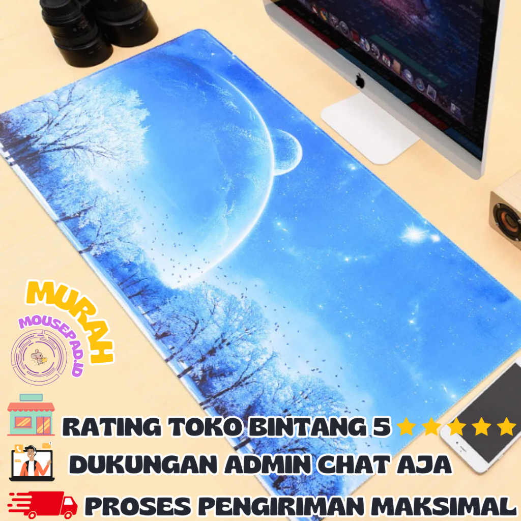 Jual Mouse Pad Gaming Ukuran XL Motif Langit Biru Musim Dingin Desk Mat ...